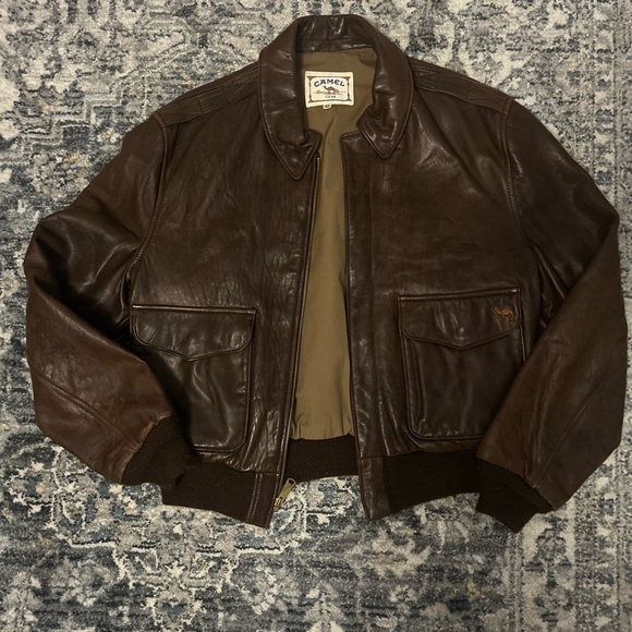 camel | Jackets & Coats | Vintage Camel Leather Jacket | Poshmark